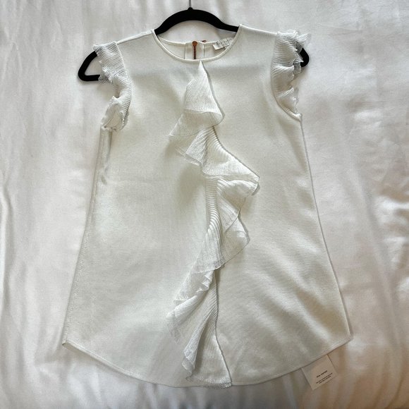 Ted Baker | Tops | Ted Baker Womens Blouse With Ruffle | Poshmark